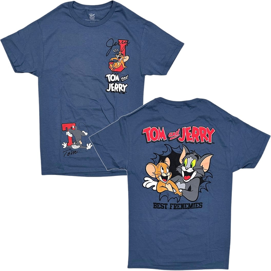 Tom and Jerry Men's T-Shirt Best Frenemies Authentic Merch Short Sleeve ...
