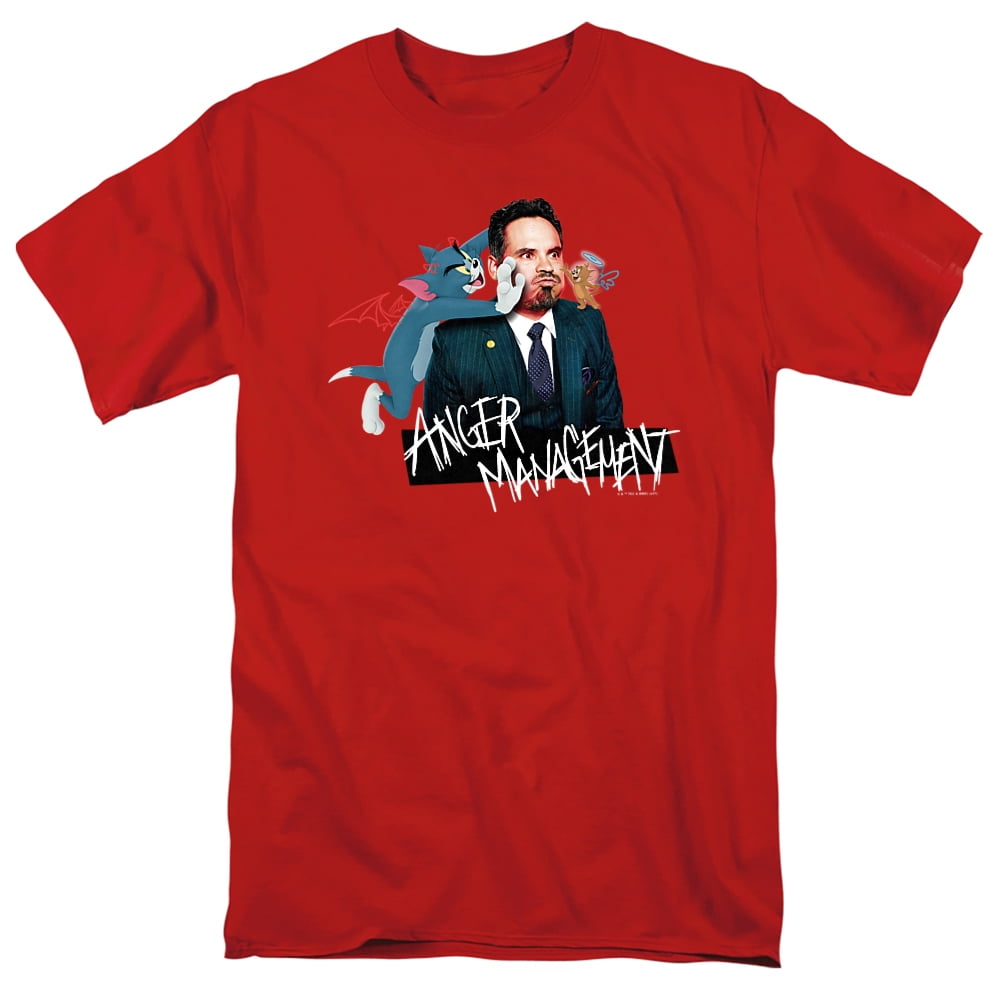 Tom and Jerry Movie Anger Management Unisex Adult T-Shirt, Red, Small ...