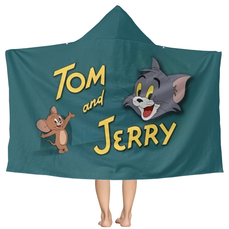 Tom and Jerry Pattern Beach Poncho - Microfiber - Towel - Kids ...