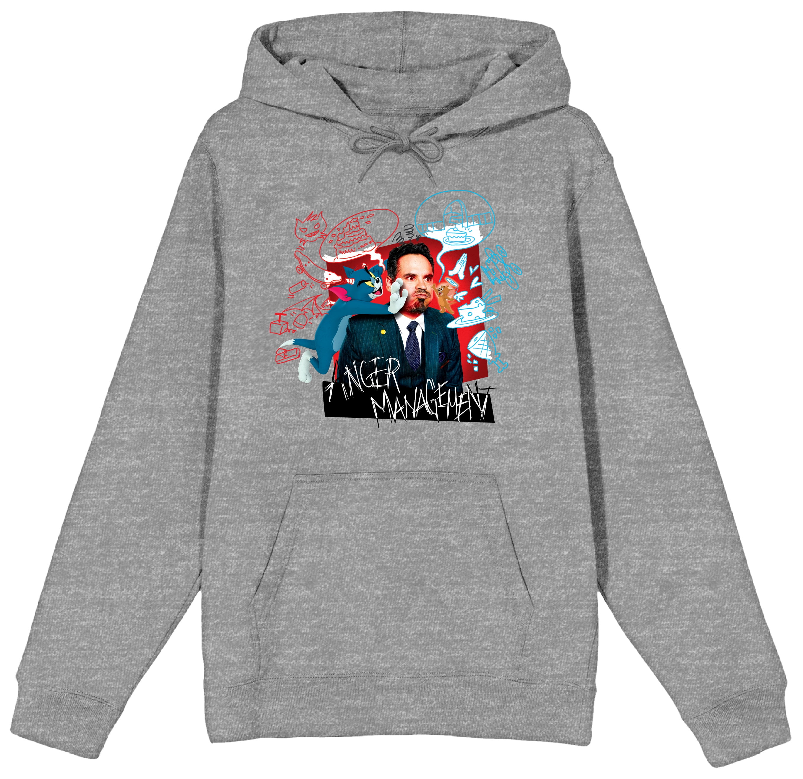 Tom and Jerry Terrance Athletic Heather Mens Hoodie - L - Walmart.com
