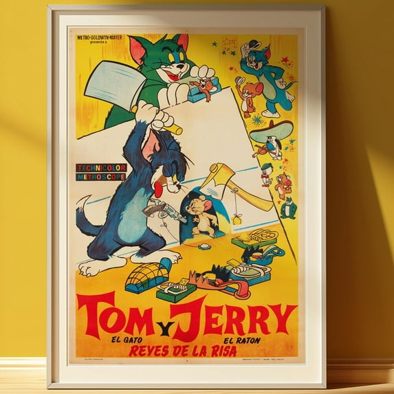 Tom and Jerry Vintage Movie Poster Tom and Jerry Movie Poster Vintage ...