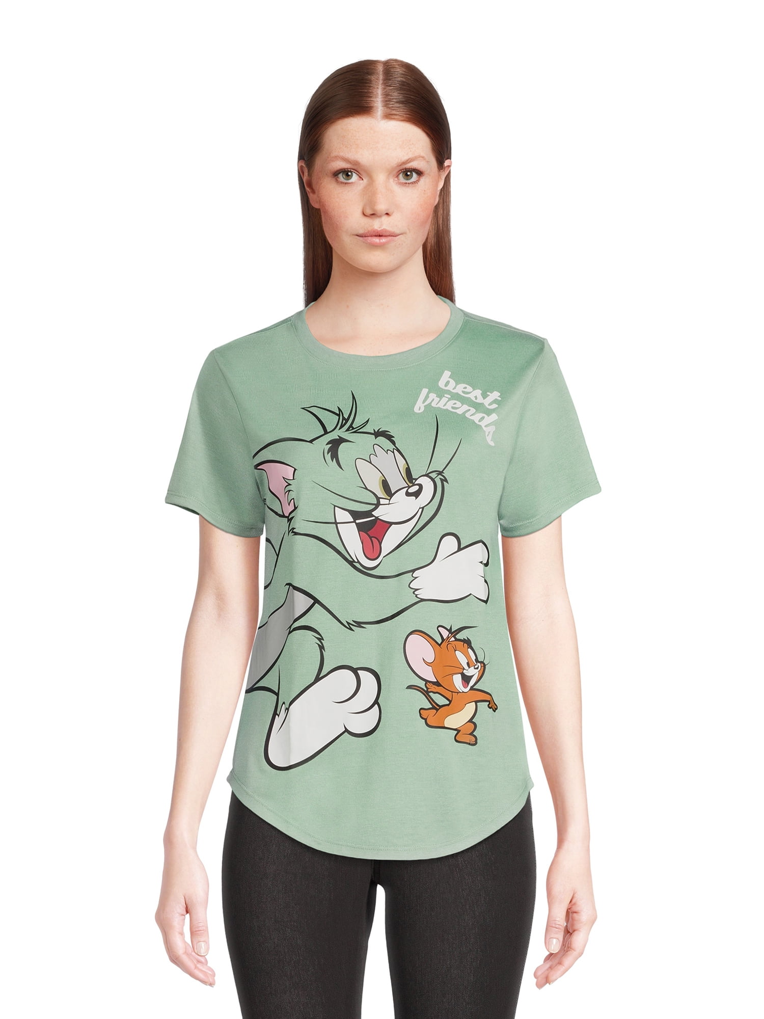 Tom and Jerry Women's Graphic Tee with Short Sleeves - Walmart.com