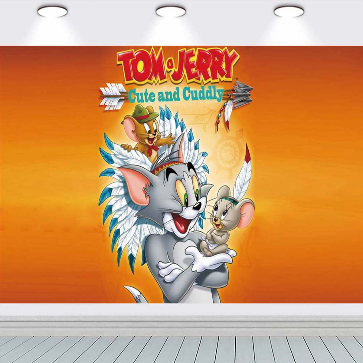 Tom and Jerry school Taspestry Wall Decor Birthday Banner Backdrop ...