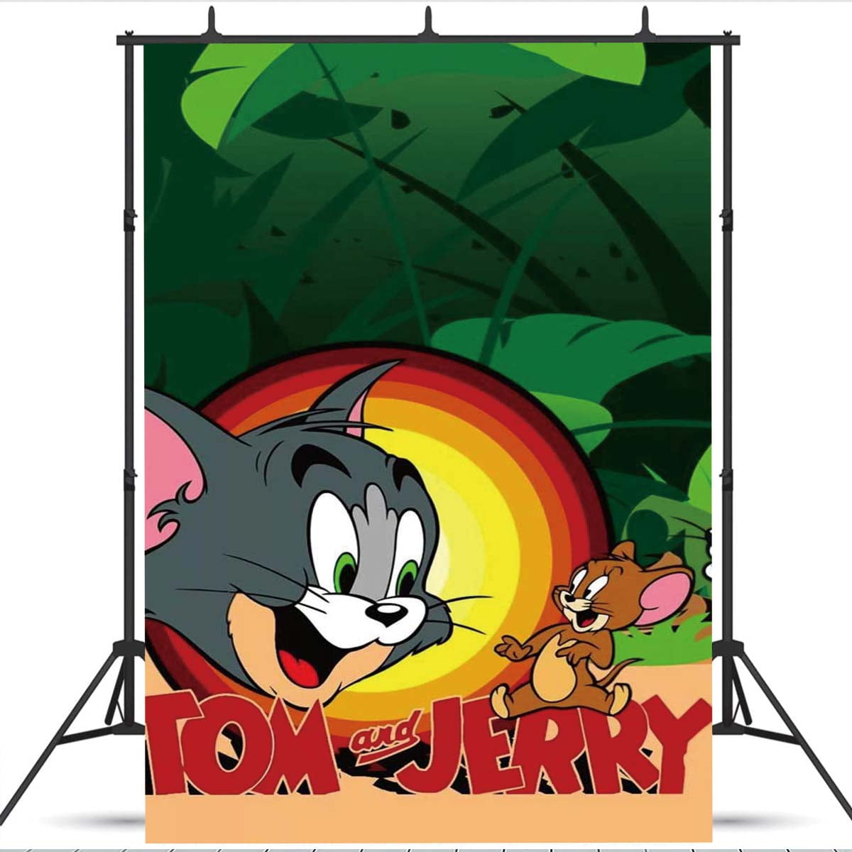 Tom and Jerry school Wall Decor Birthday Banner Backdrop Background ...