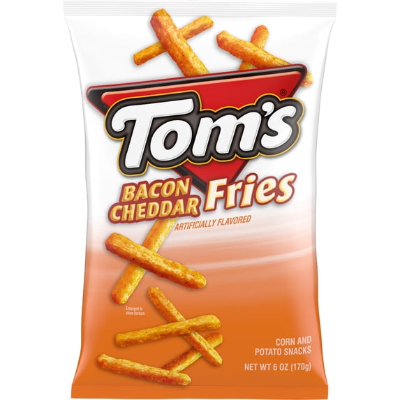 Tom's, Bacon and Cheddar Fries, 6 oz Bag, Crispy Crunch - Walmart.com