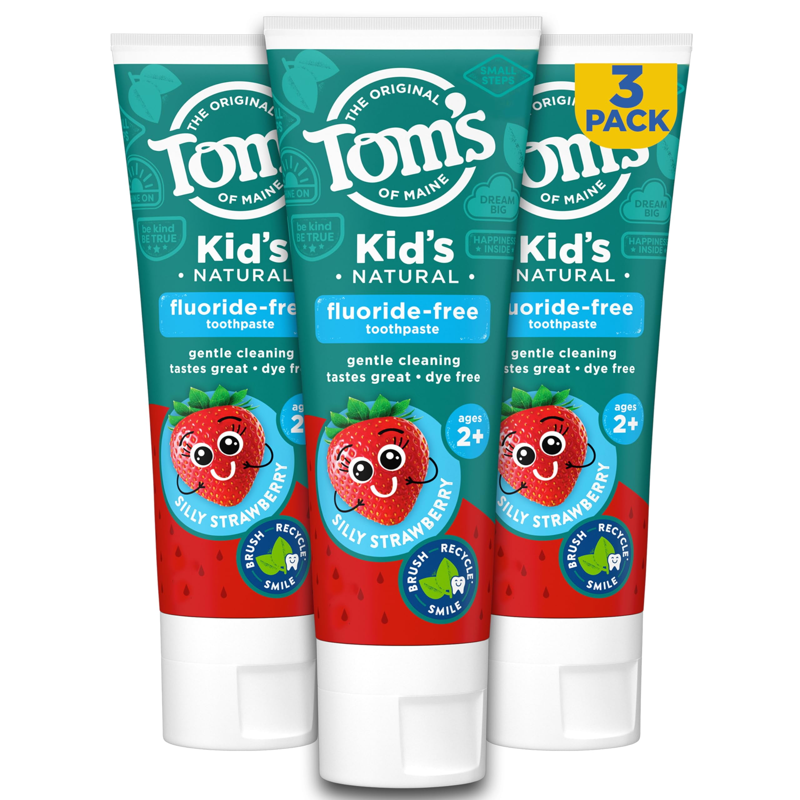 Tom's of Maine Fluoride Free Children's Toothpaste, Natural Toothpaste ...