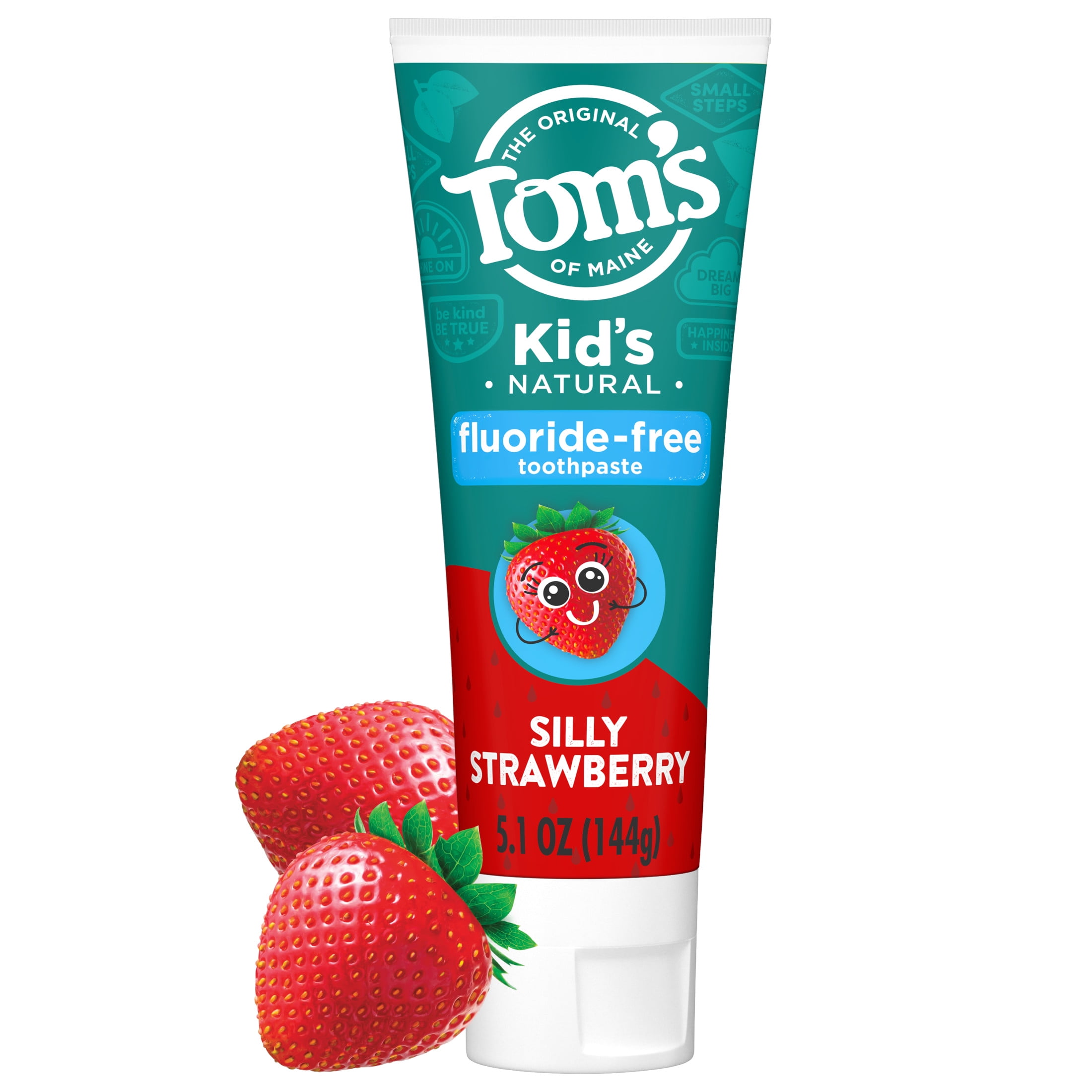 Tom's of Maine Kids Fluoride-Free Natural Toothpaste, Silly Strawberry ...