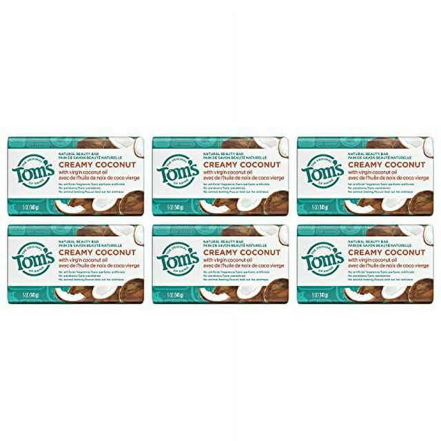 Tom's of Maine Natural Beauty Bar Soap, Creamy Coconut With Virgin ...