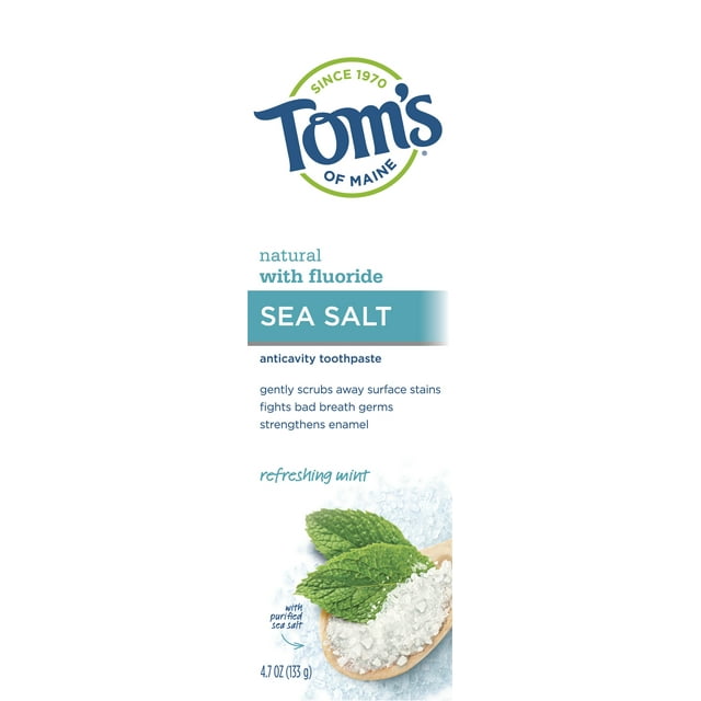 Tom's of Maine Sea Salt Toothpaste, 4.7oz - Walmart.com