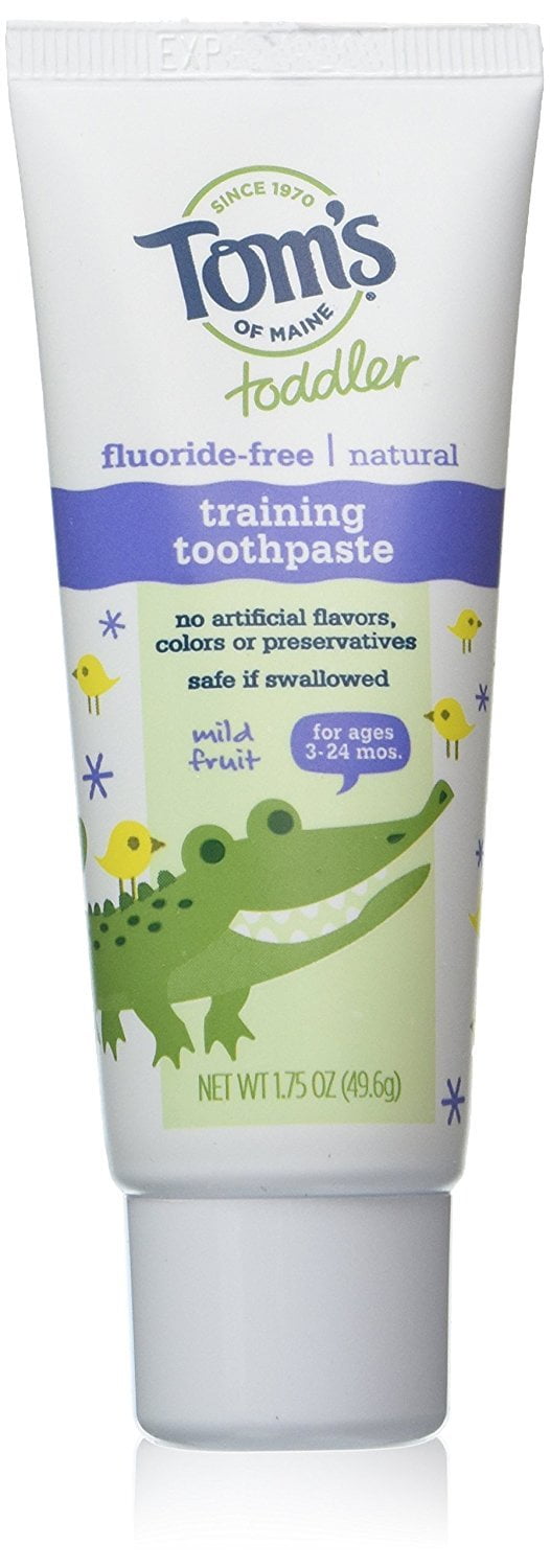 Tom's of Maine Fluoride Free Natural Toddlers Toothpaste, Mild Fruit ...