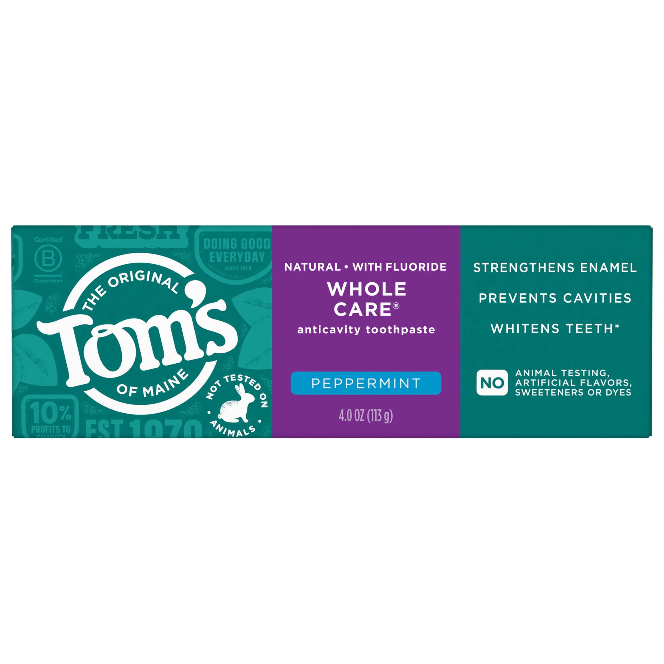 Tom’s of Maine 4.0 Oz Whole Care Natural Toothpaste with Fluoride ...