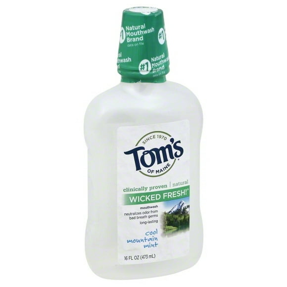 Tom's of Maine Wicked Fresh! Alcohol-Free Natural Mouthwash, Cool ...