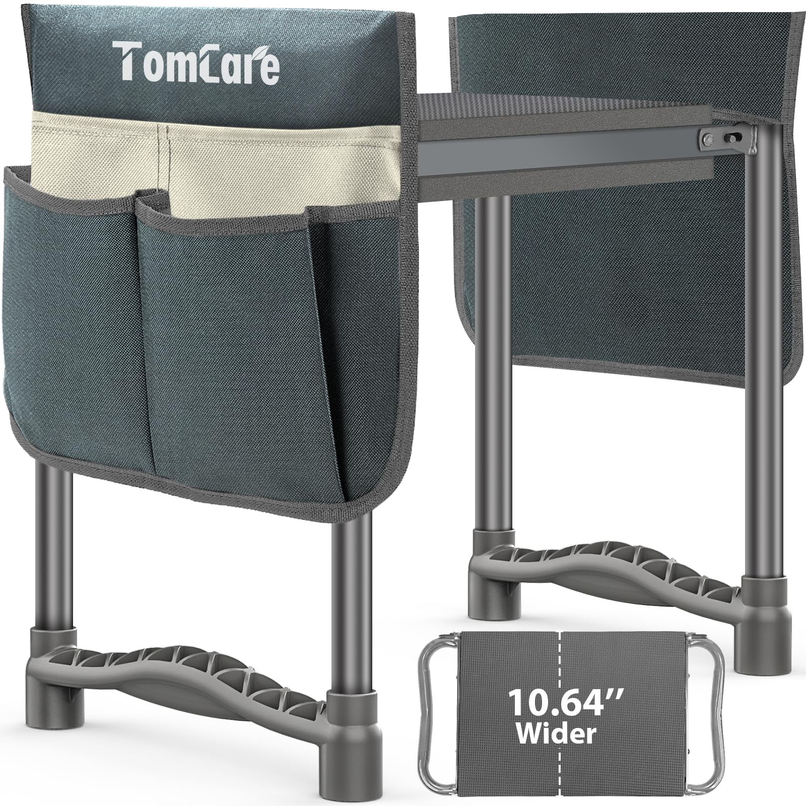 TomCare Garden Kneeler Seat Garden Bench Garden Stools Foldable Stool with Tool Bag Pouch EVA ...