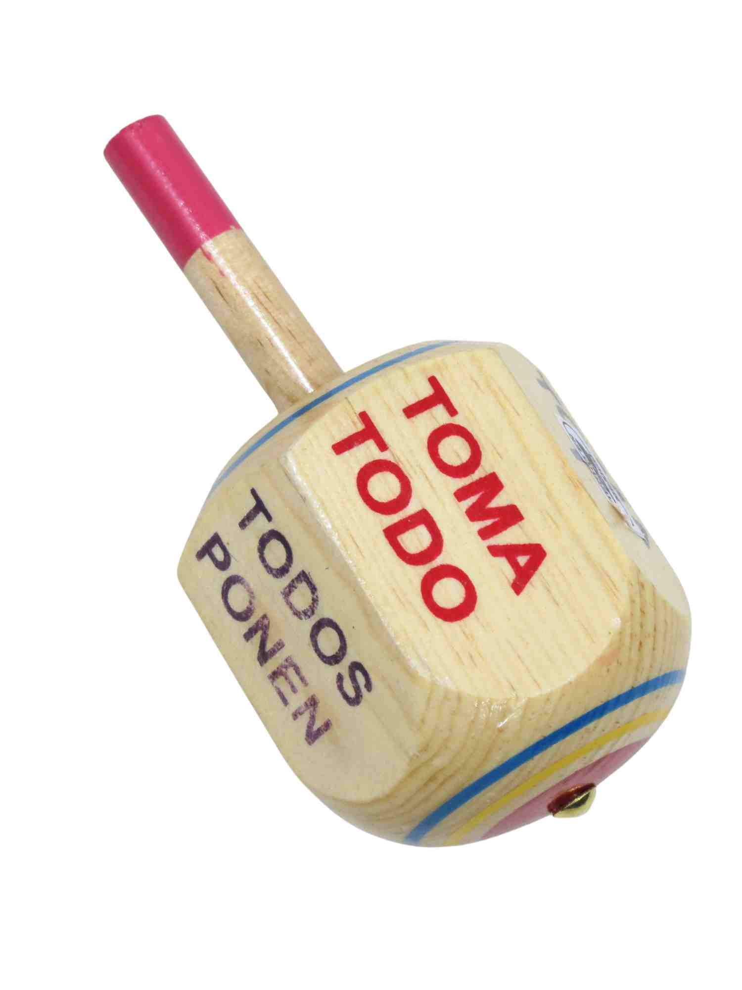 Toma Todo Jumbo Pirinola Mexicana de Madera - 6-Inch Traditional ...