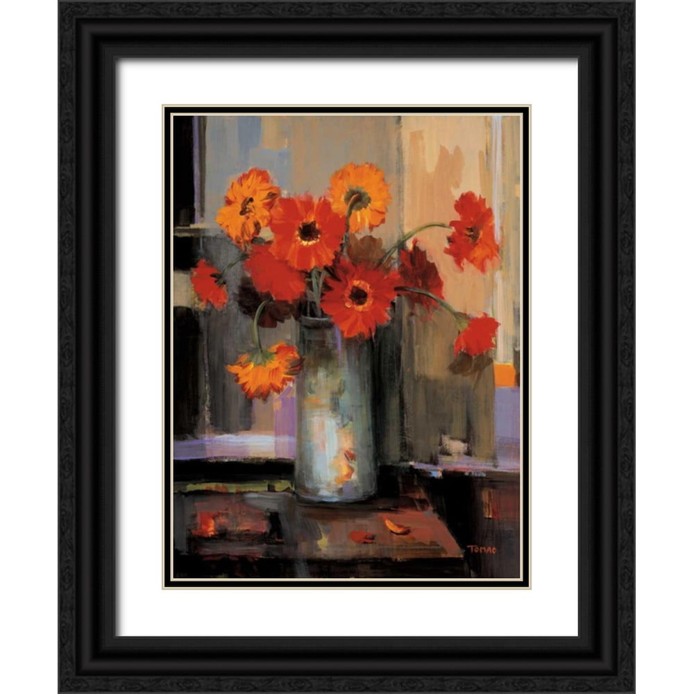 Tomao, Jennie 12x14 Black Ornate Wood Framed with Double Matting Museum ...