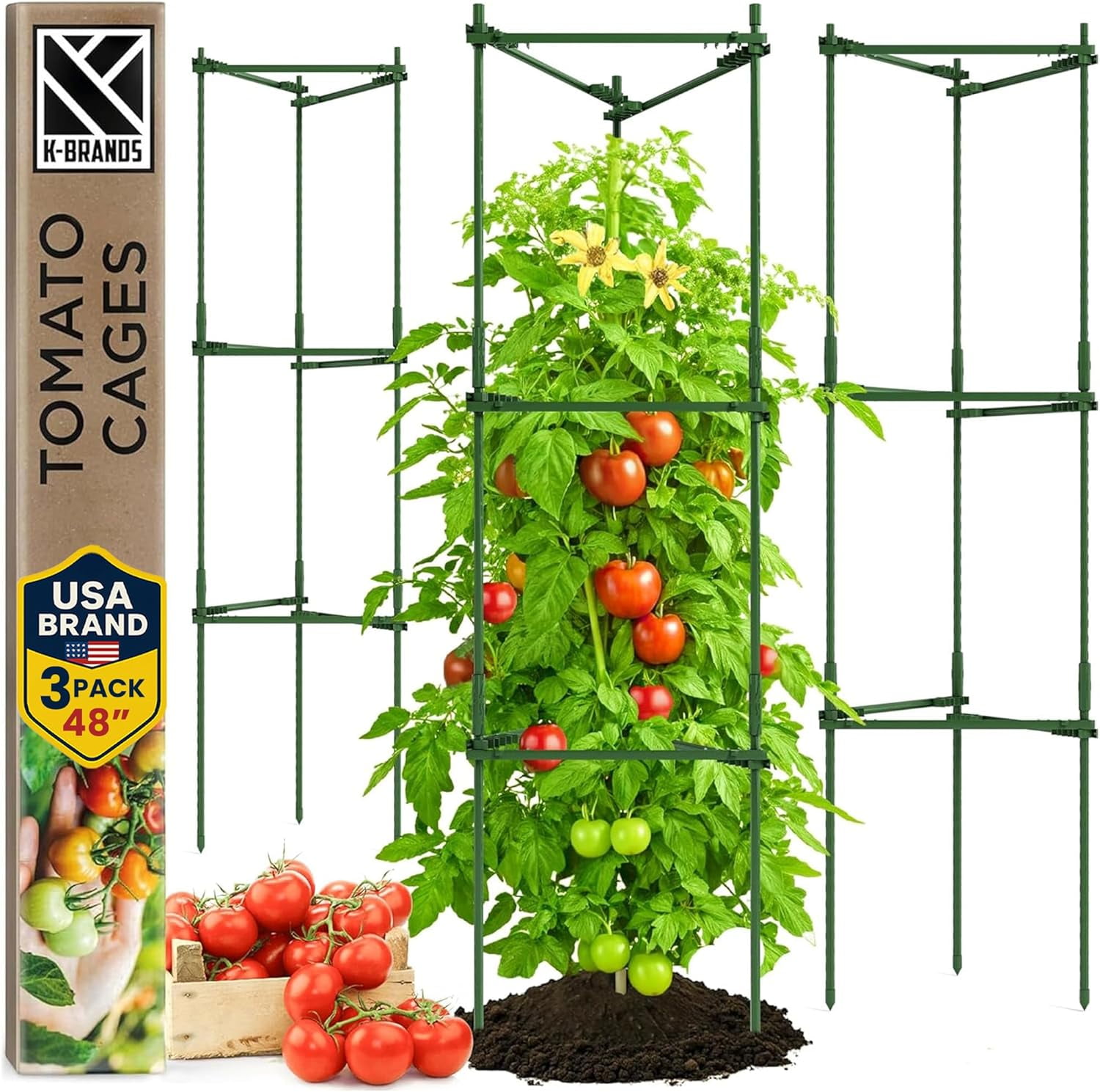 Tomato Cage - Large Trellis Stakes and Plant Support Structures for ...