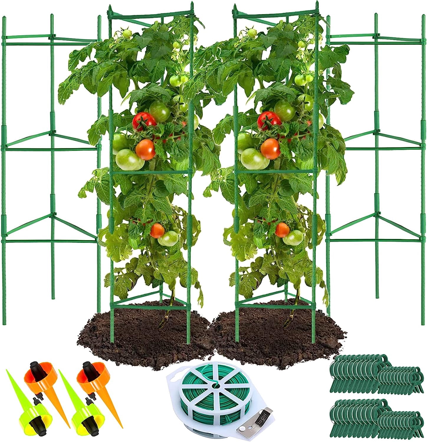 Tomato Cages Garden Plant Stakes Support 4 Pack 49 3 Pack 67 With
