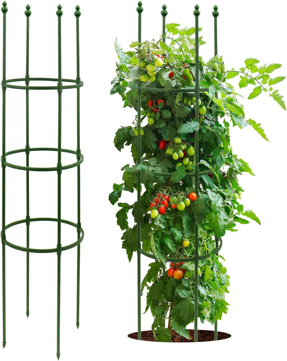 Tomato Cages,Garden Stakes Plant Climbing Supports Up to 60 inch for ...