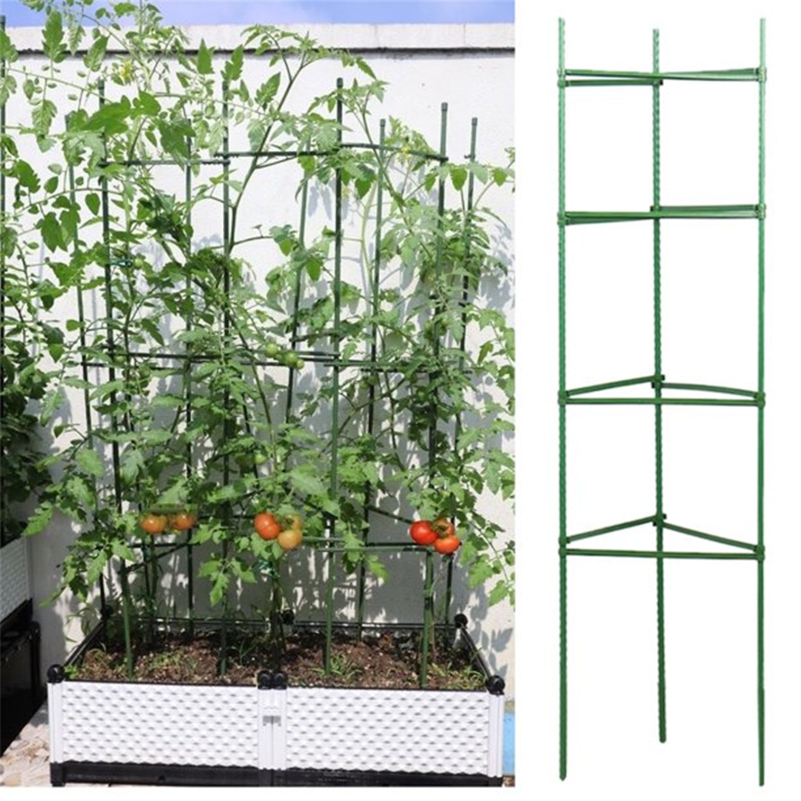 Tomato Cages for Garden,Up to 48in(4FT) Adjustable Tomato Cage,Garden ...