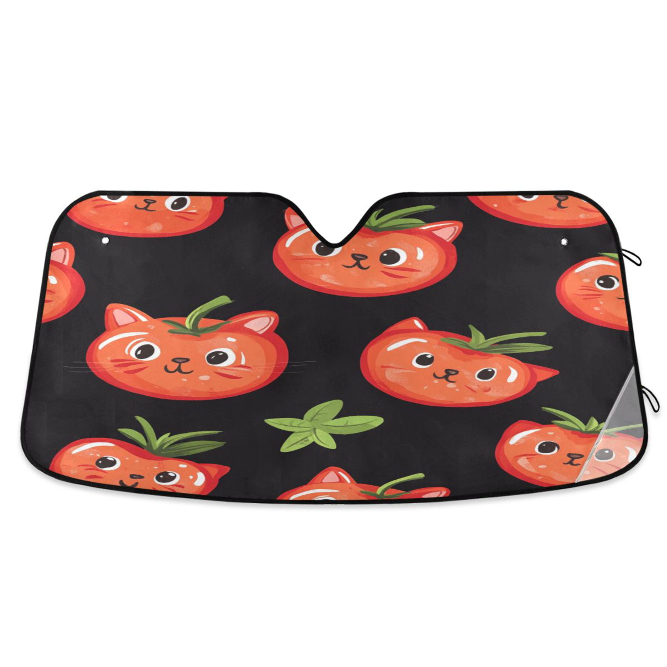 Tomato Cat Cute Windshield Sun Shade Automobile Visor Accordion Folding ...