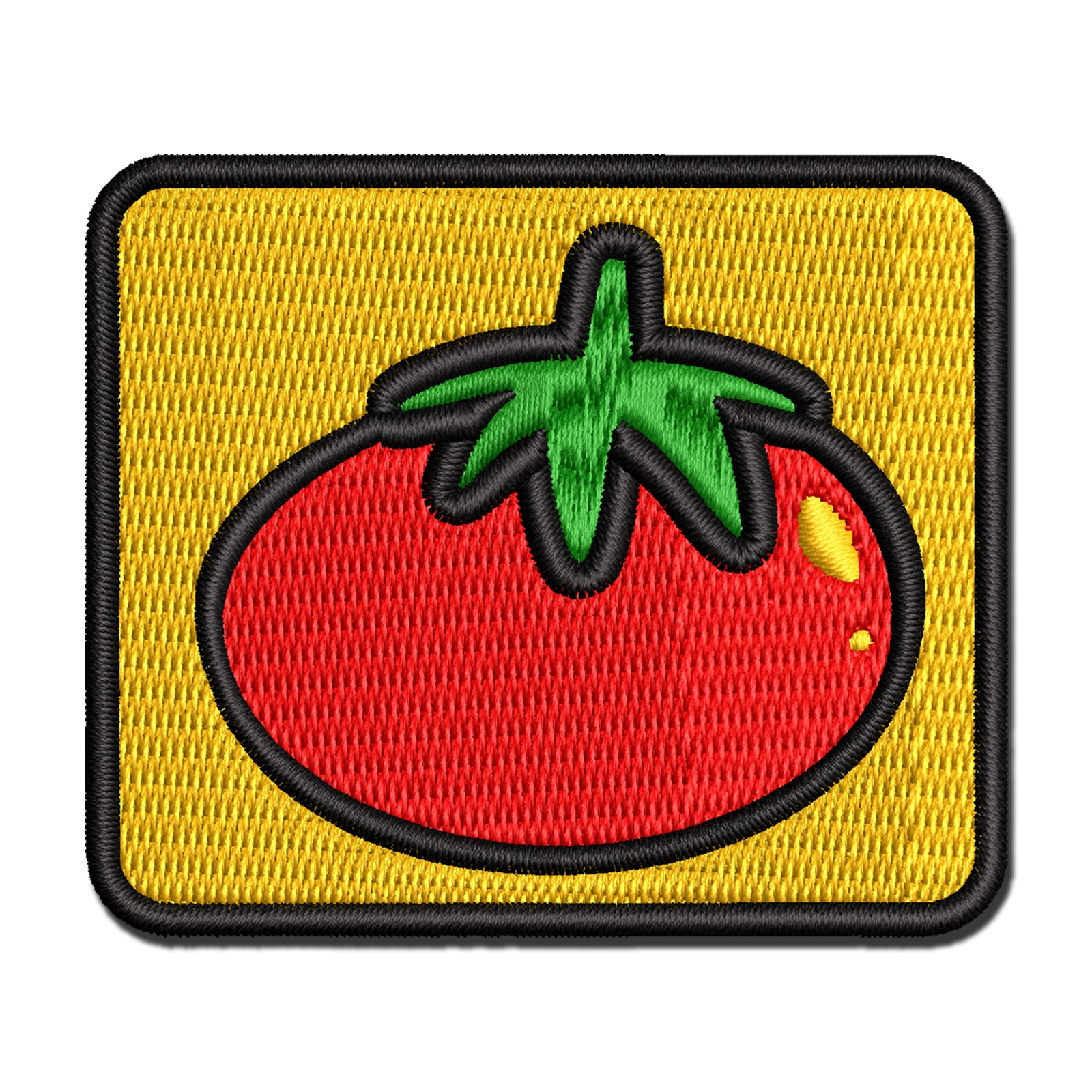 Tomato Fruit Vegetable Produce Doodle Applique Multi-Color Embroidered Hook & Loop Patch - 2.5 ...