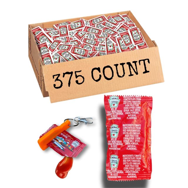 Tomato Ketchup Packets + Key Chain Quick Squeeze | Single Serve Sachet ...