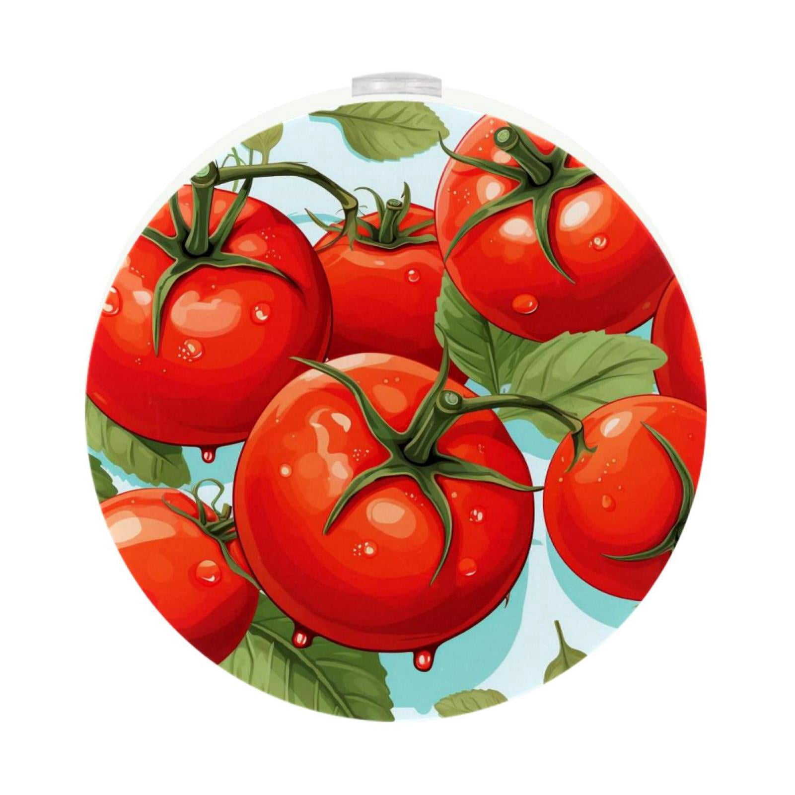 Tomato LED Round Night Light-2PCS, Energy Efficient Plug-in Bedroom ...