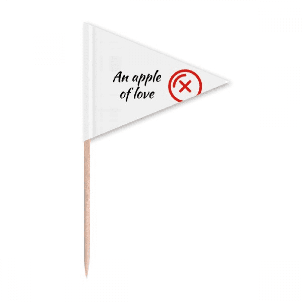 Tomato Love Art Deco Fashion Toothpick Triangle Cupcake Toppers Flag ...