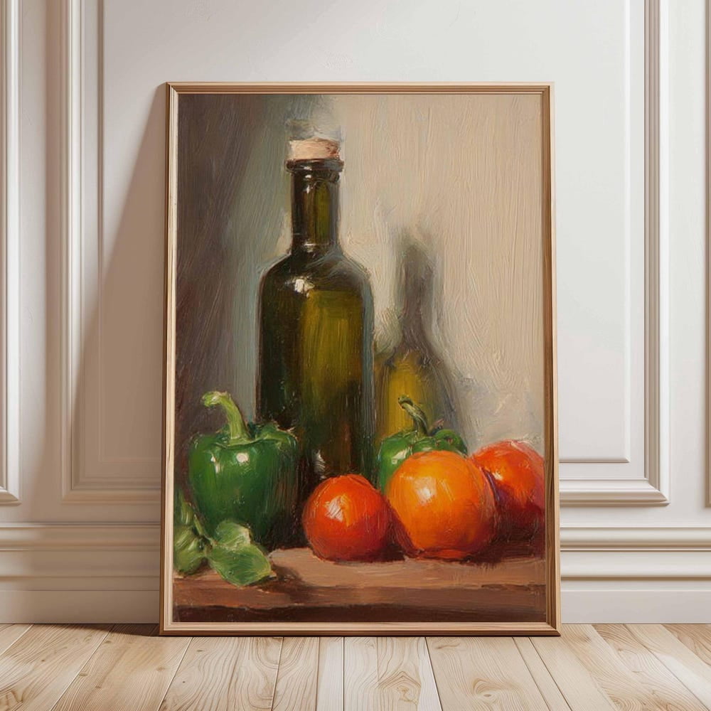 Tomato Olive Oil Rustic Italian Still Life Poster UNFRAMED PAPER POSTER ...