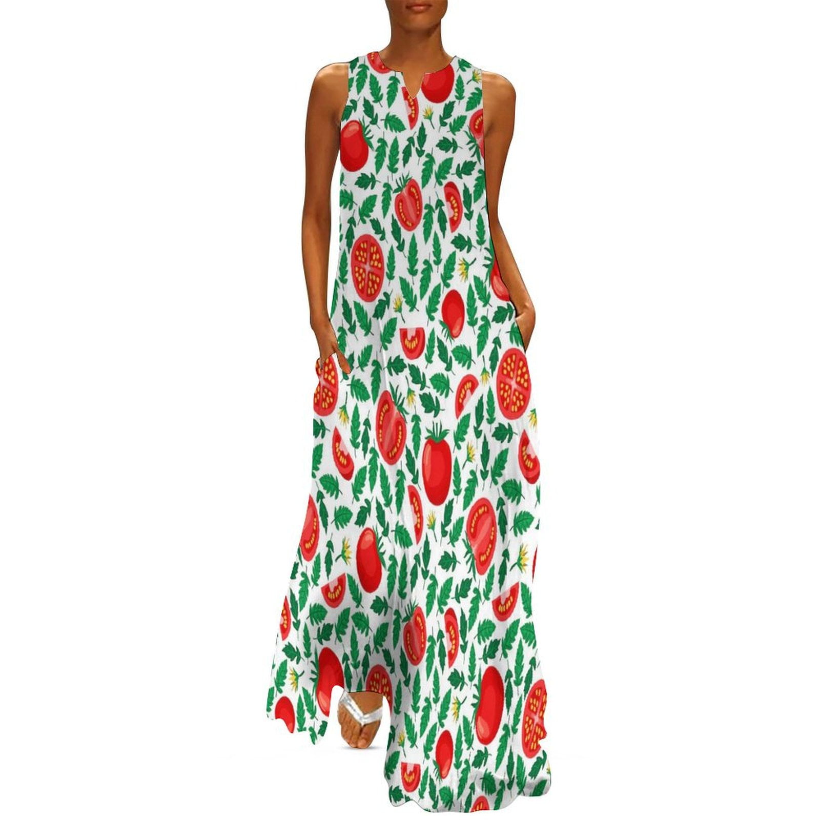 Tomato Pattern Long Dress Luxury Woman Evening Dress Long Veiled ...