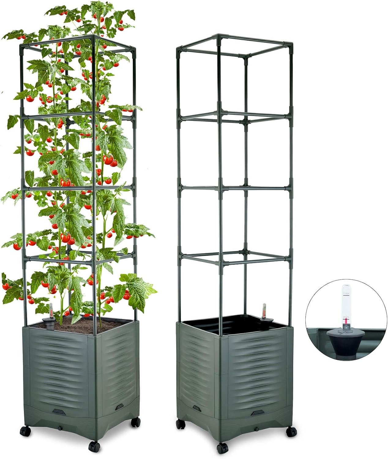 Tomato Planter Pot Tomato Box Raised Garden Bed 56.5" Tall Self ...
