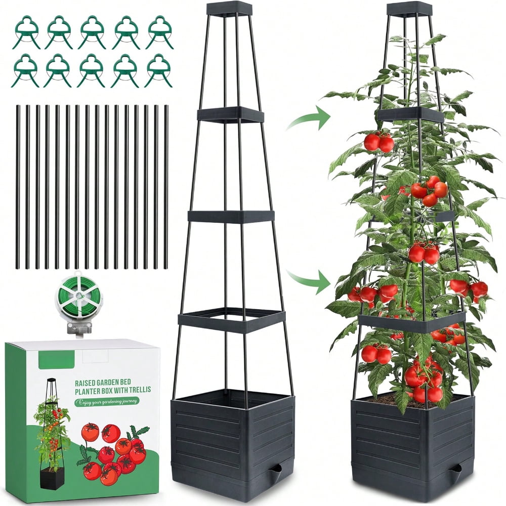 Tomato Planter With Trellis, Self Watering Tomato Cages For Garden Pots ...