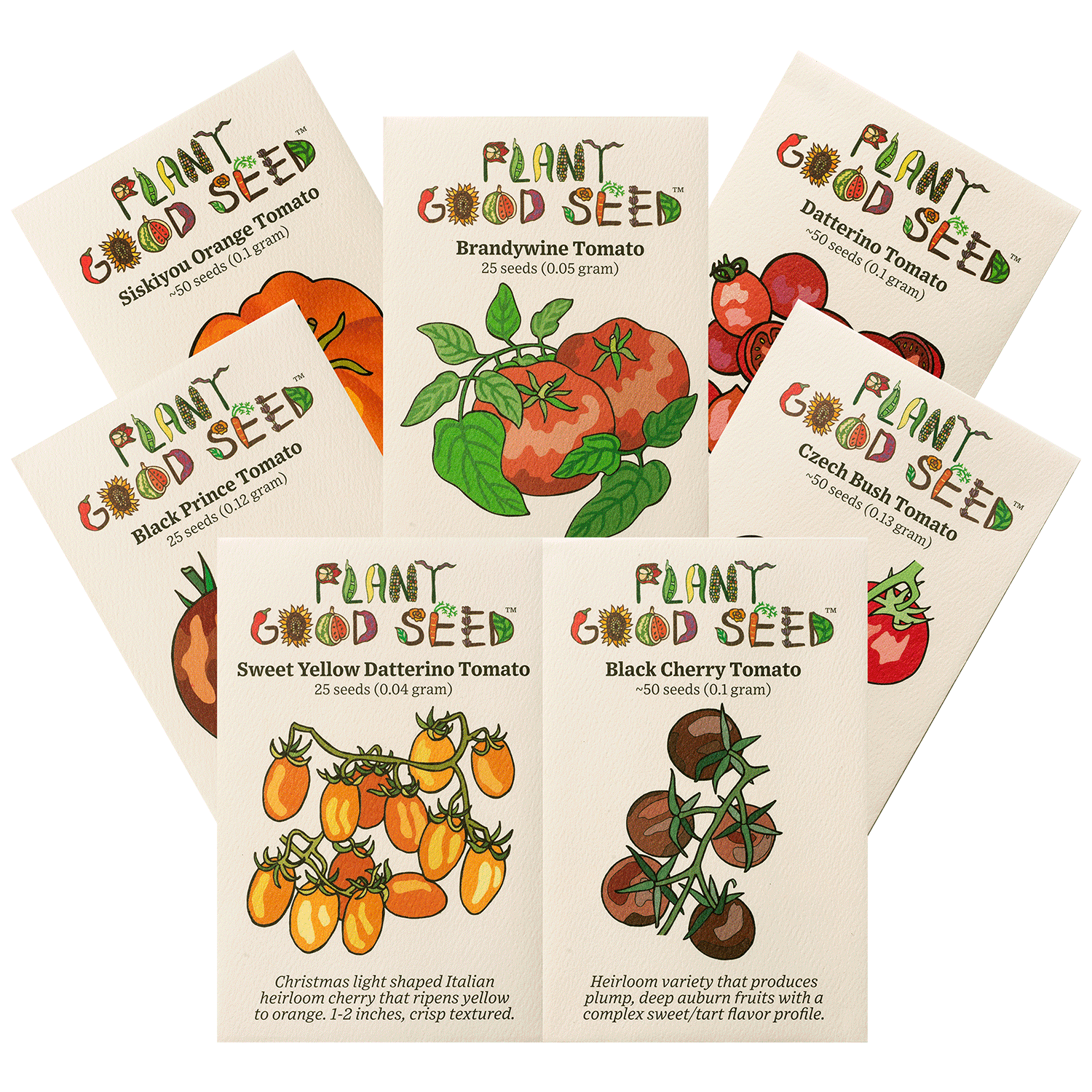 Plant Good Seed Organic Tomato Seed Collection - 7 Packet Variety ...
