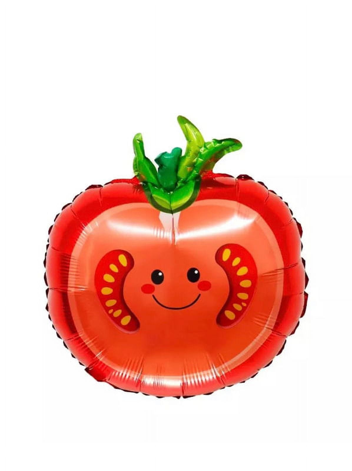 Tomato Shape Balloon - Large Tomato Vegetable Mylar Balloon - Walmart.com