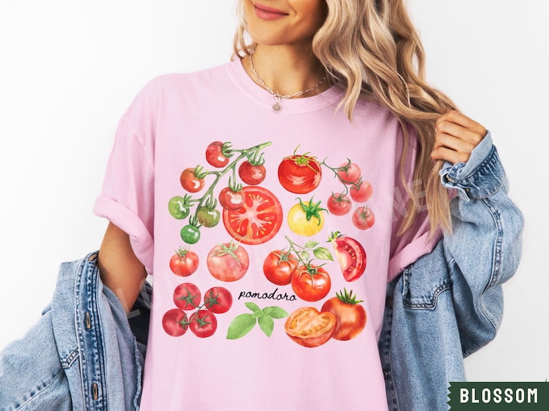 Tomato Shirt, Cottagecore Clothing, Fruit Shirt, Vegetable Tshirt ...