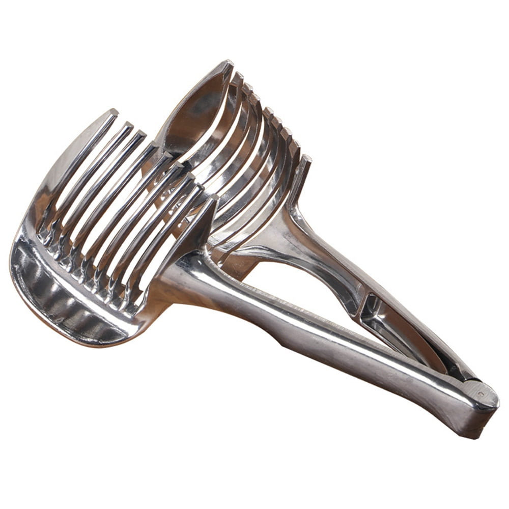 Tomato Slicer Lemon Cutter Multipurpose Handheld Round Fruit Tongs ...