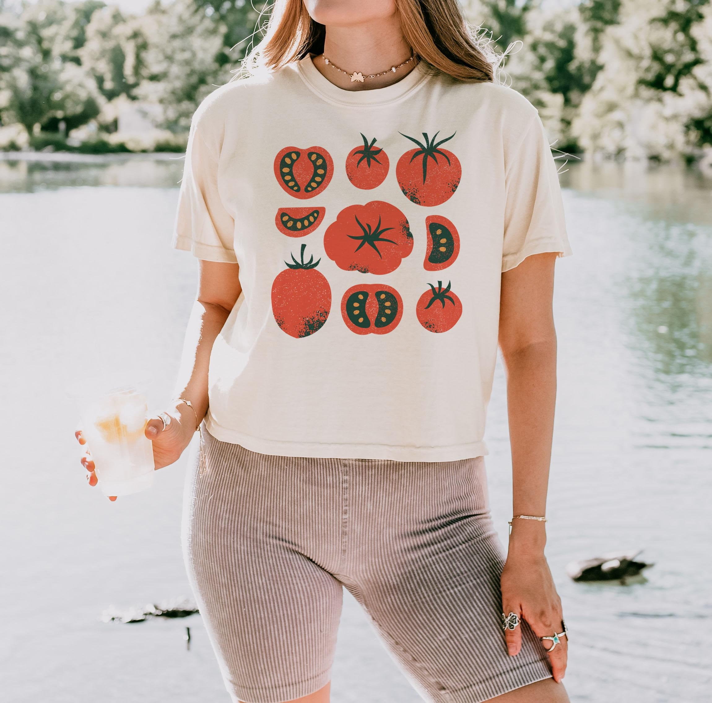 Tomato , Tomato Girl Summer, Summer Cropped Tee, Retro Crops, Aesthetic ...