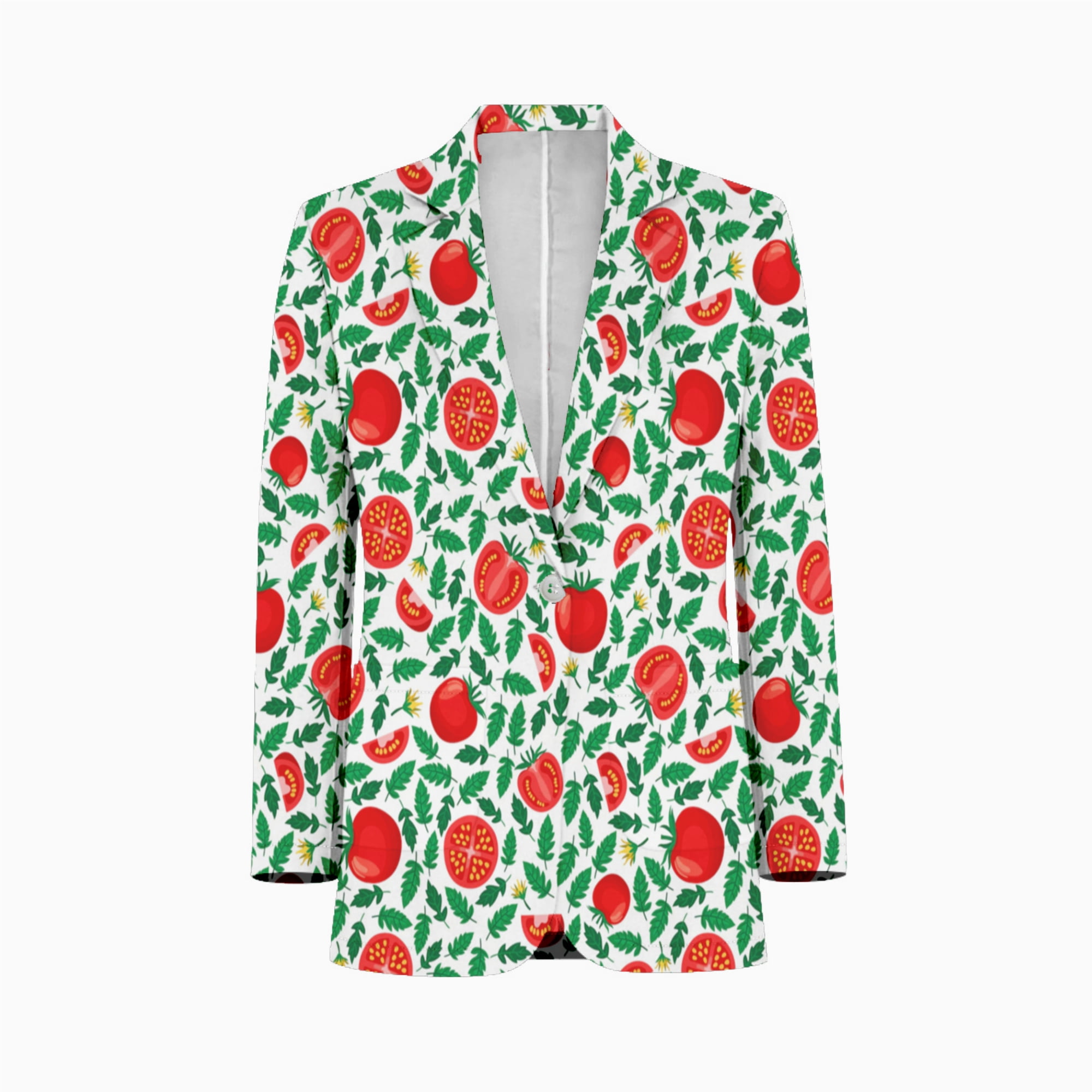 Tomato pattern Mens Suits Shawl Collar Slim Fit Suit Mens Groom Jacket ...