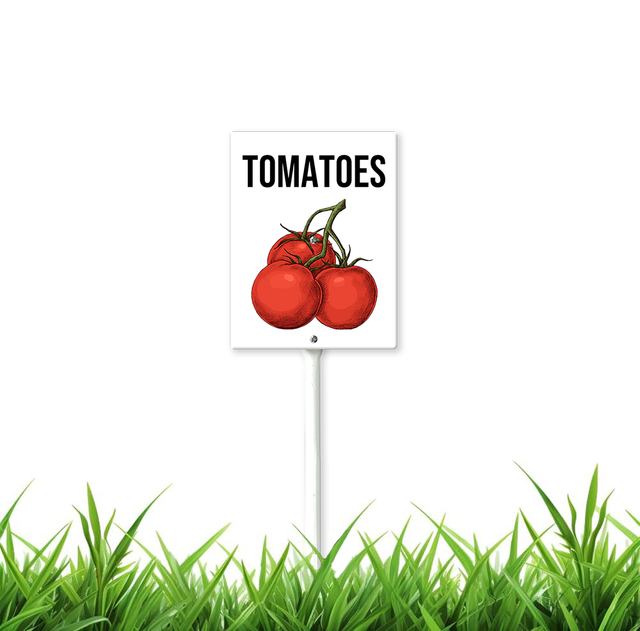 Tomatoes Yard Sign with Stake 4.6x6 inch Aluminum Outdoor Decoration ...