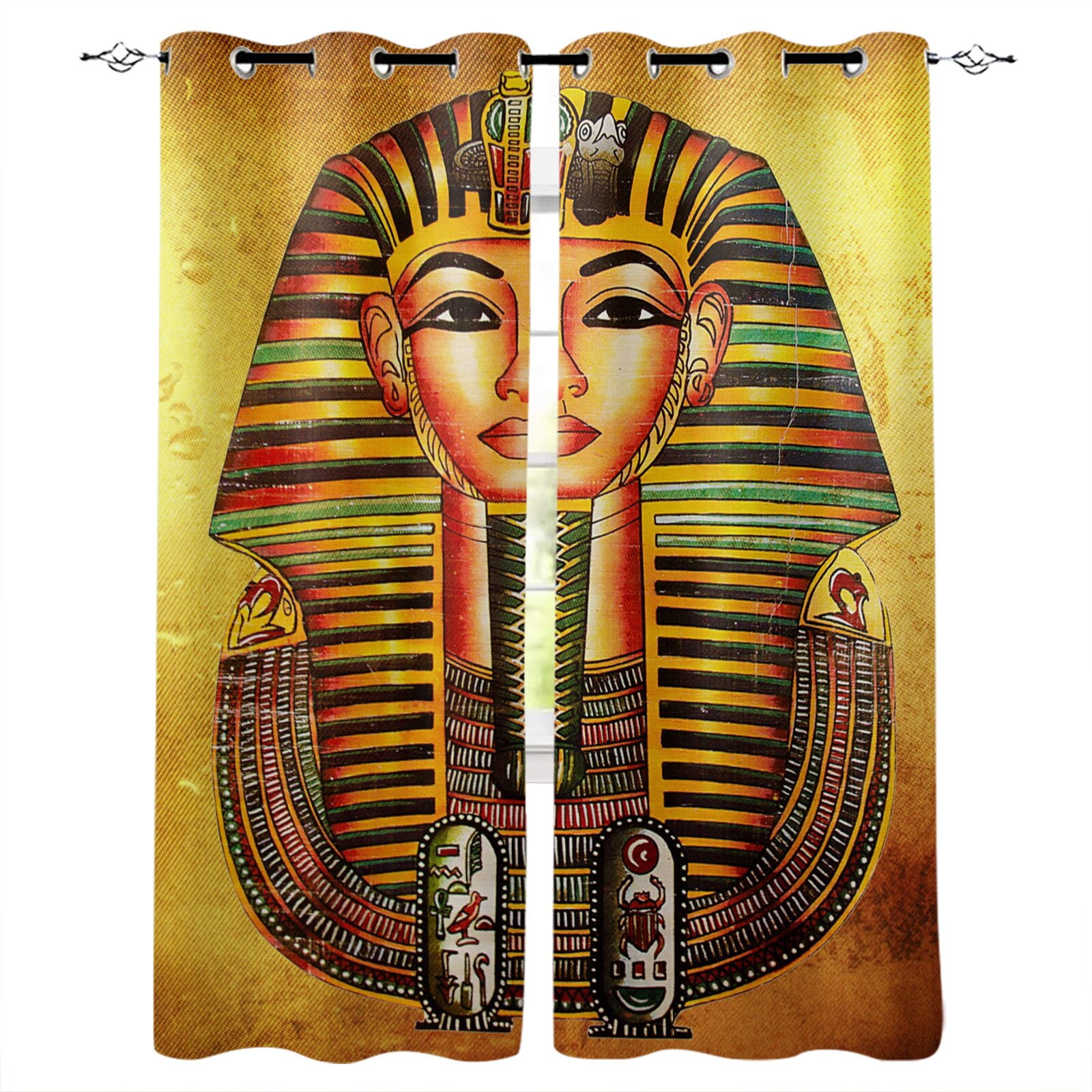Tomb Of Pharaoh Egypt Golden Tomb Window Interior Curtain Valance Drape ...