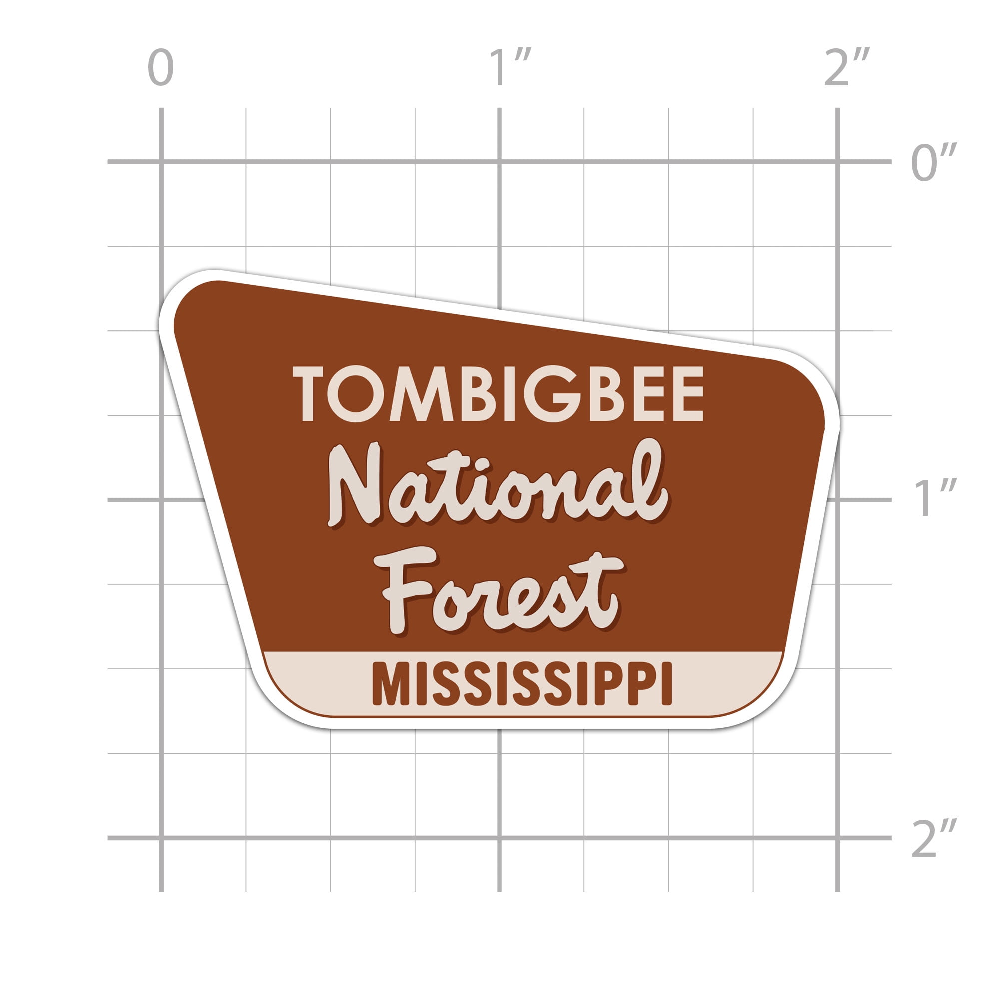 Tombigbee National Forest Mississippi ms Sticker for water bottle phone ...
