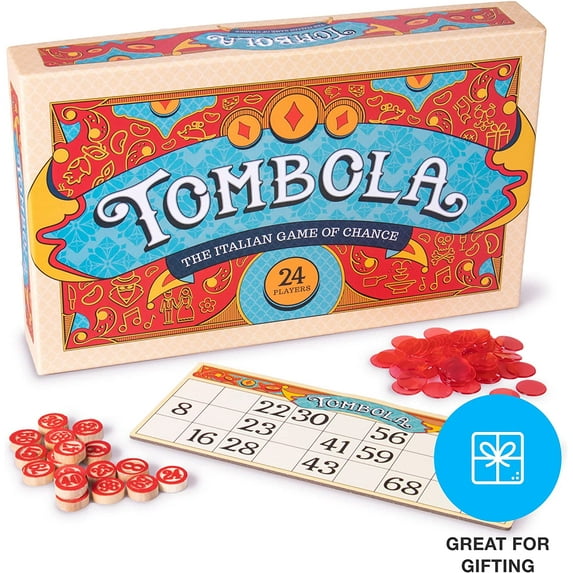 Tombola Bingo Family Game- Italian Tradition with 24 Players Capacity ...