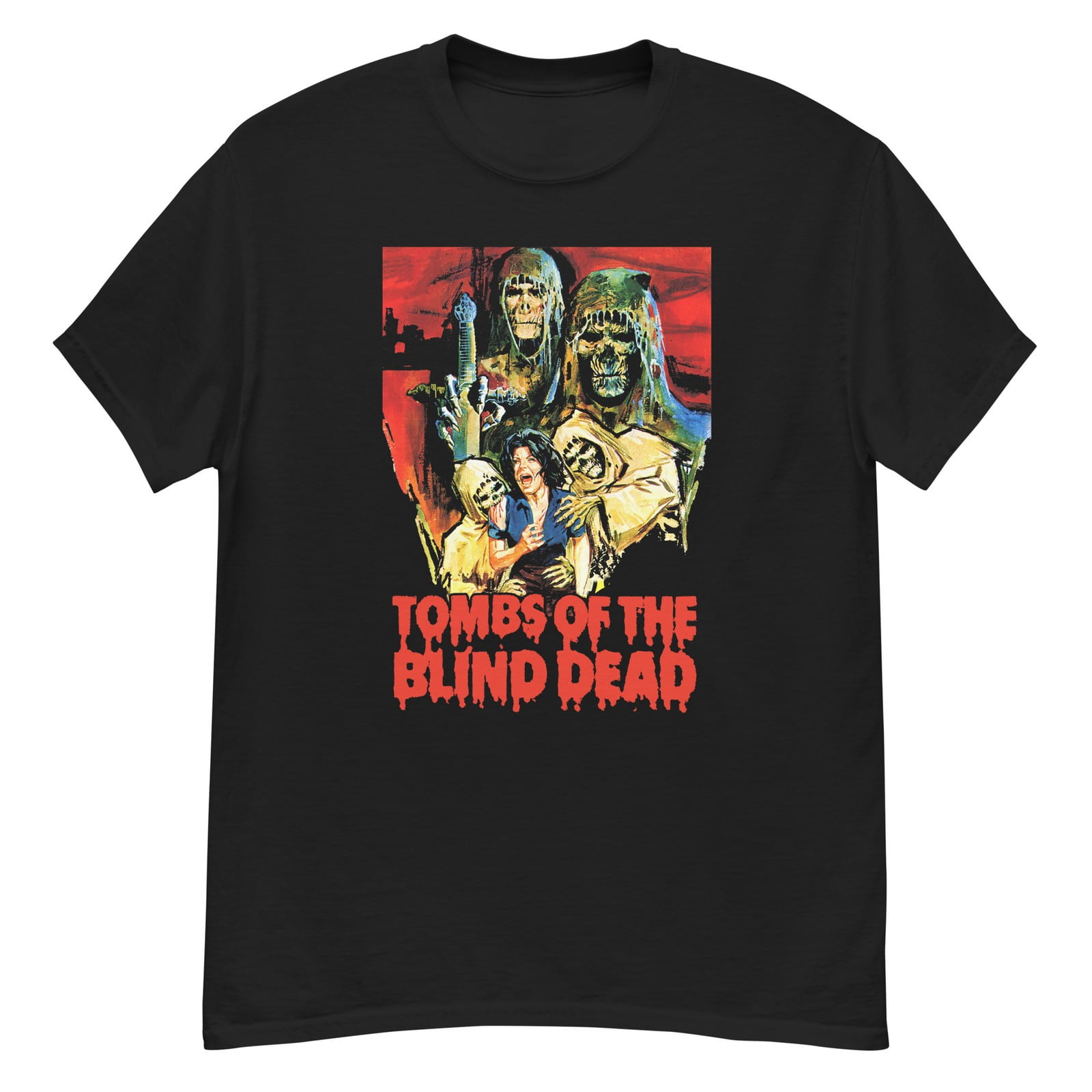 Tombs of the Blind Dead cult zombie movie fan art t-shirt - Walmart.com