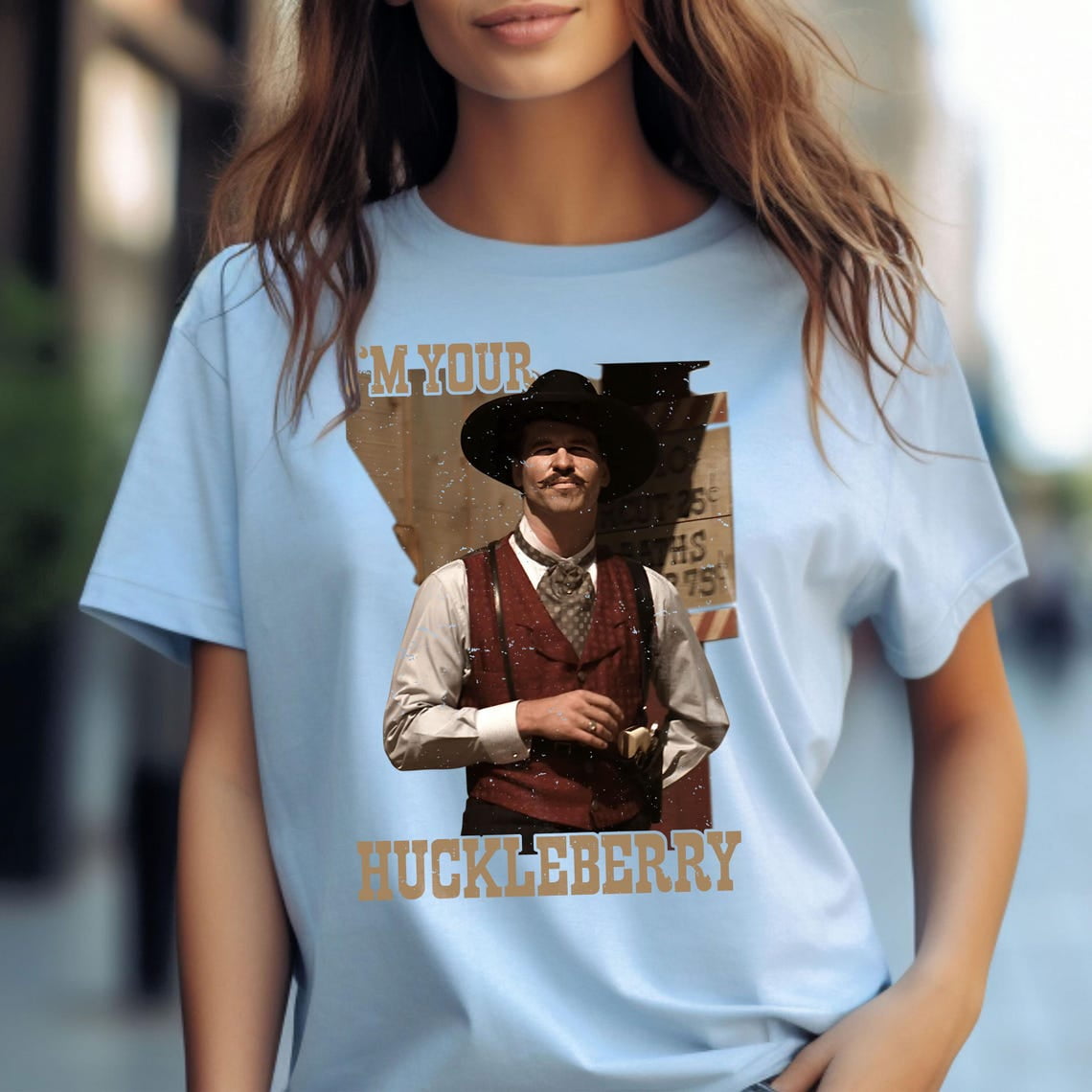 Tombstone Doc Holliday Cowboys Shirt, Val Kilmer Vintage Old Western Tee, Im Your Huckleberry ...