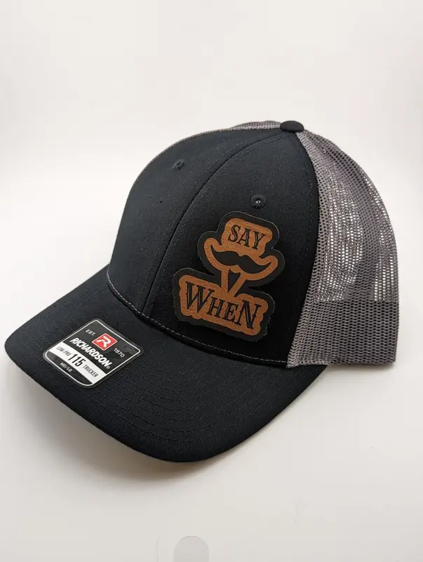 Tombstone Doc Holliday Say When Leather Patch Trucker Cap. Genuine ...