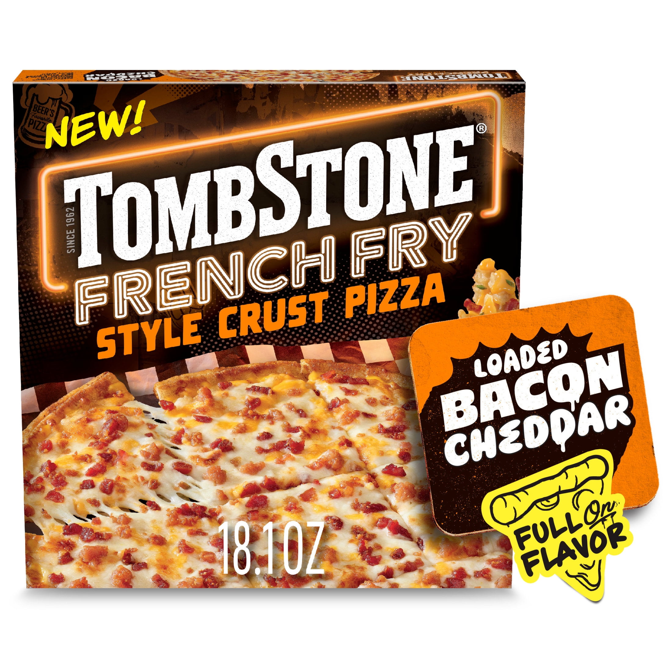 Tombstone French Fry Style Crust, Loaded Bacon Cheddar Cheese, Gluten ...
