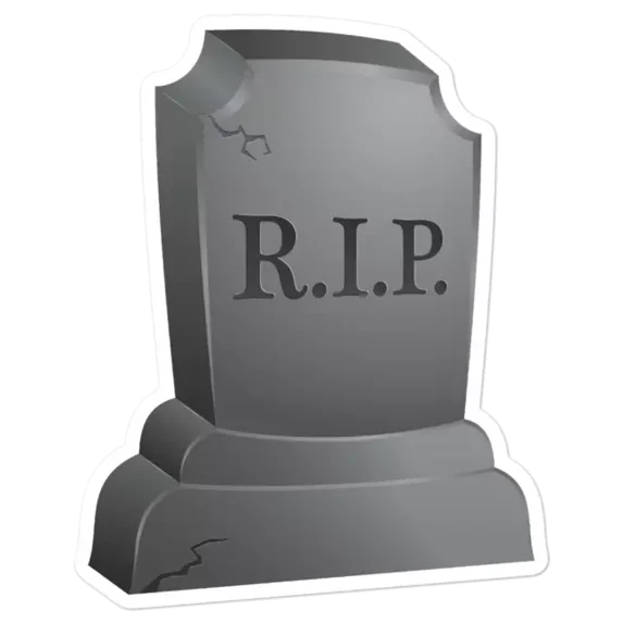 Tombstone Graveyard Sticker Halloween Phone Decal Water Bottle Stickers ...