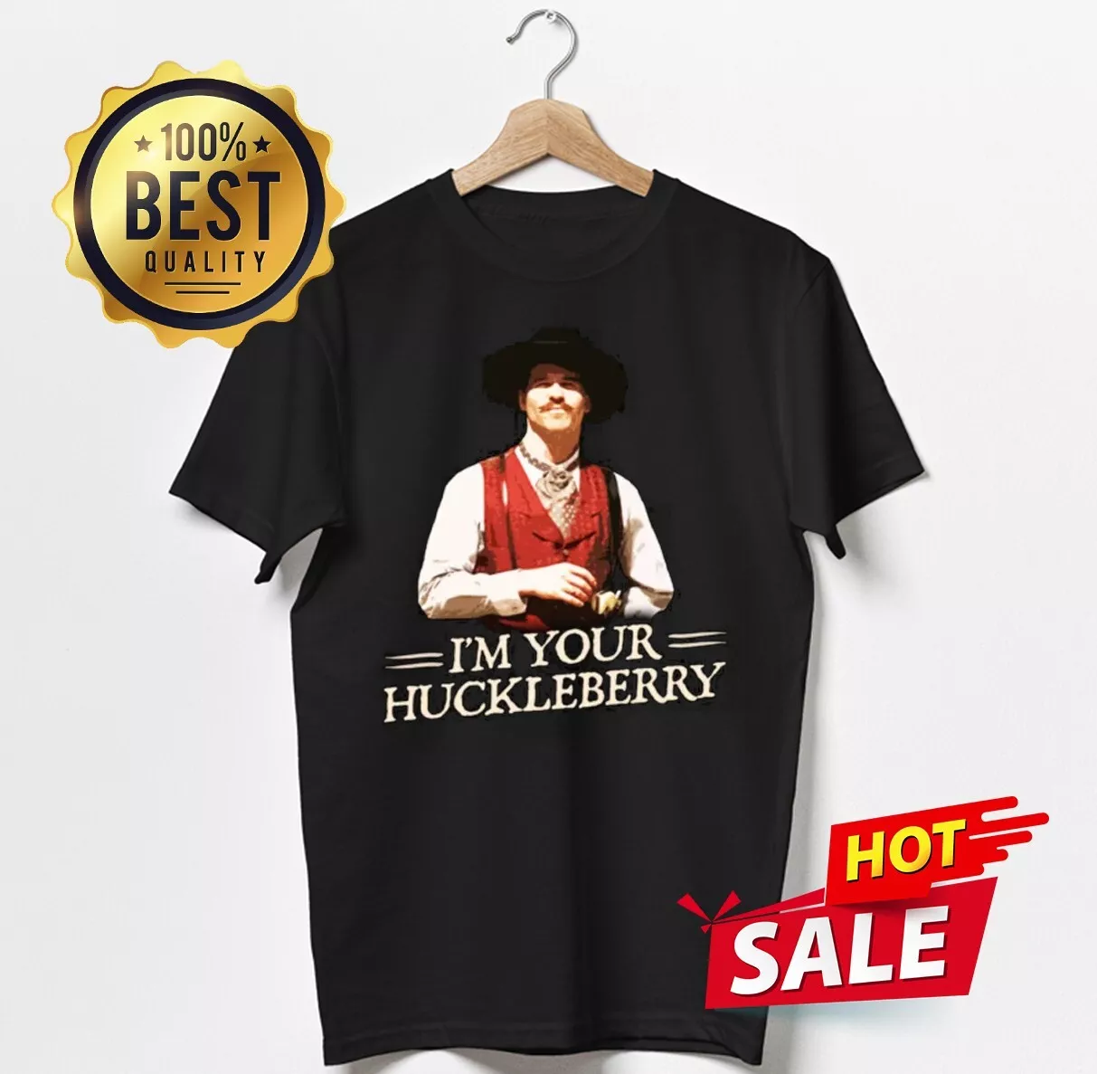 Tombstone I'm Your Huckleberry T-Shirt | eBay - Walmart.com