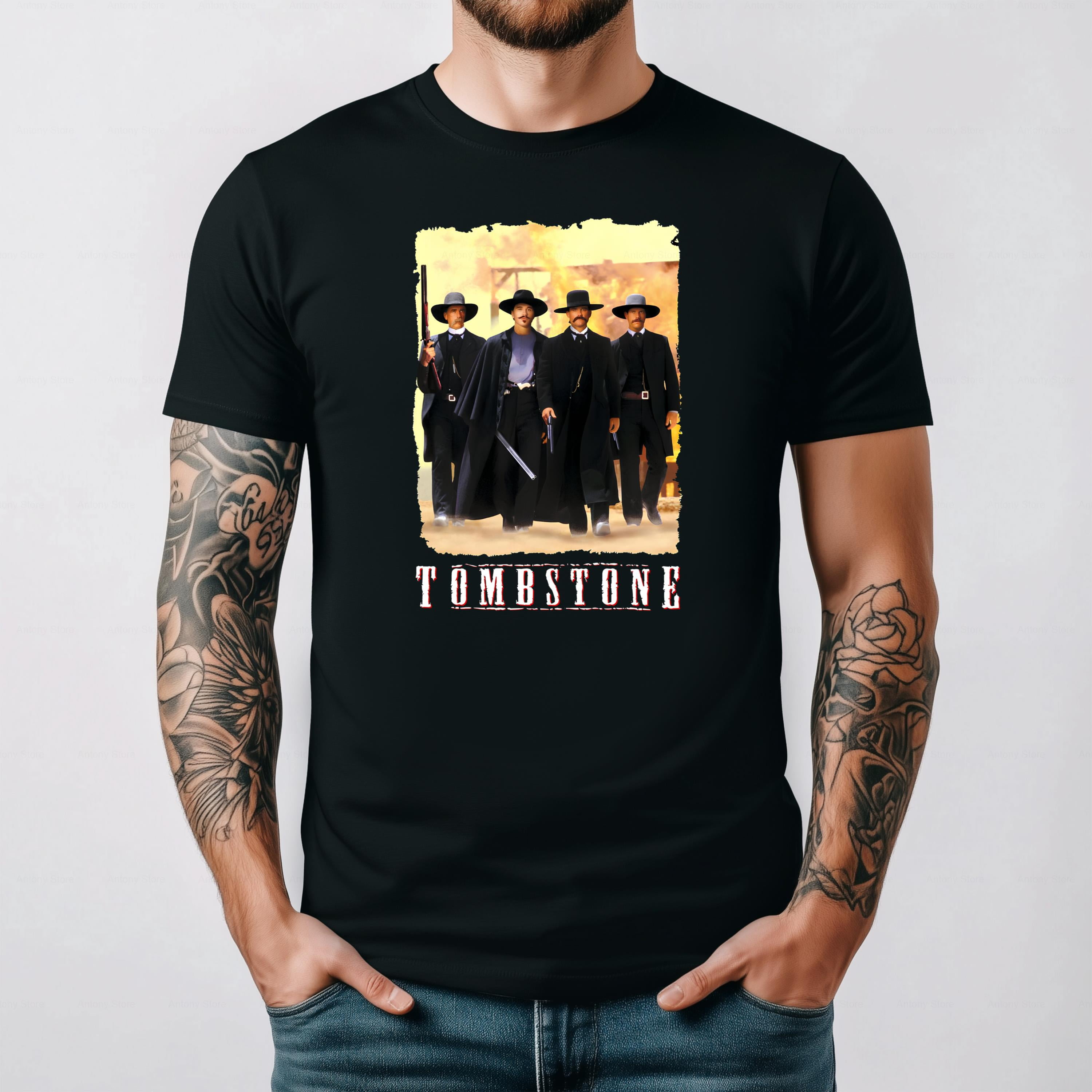 Tombstone Movie Im Your Huckleberry Val Kilmer Black T-Shirt up to 5XL ...