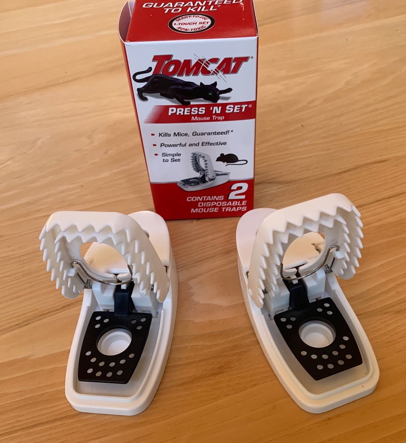 Tomcat 0360710 2-Pack Of Press 'N Set One Touch Reusable Mouse Traps ...